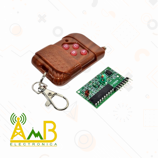 Control Remoto Inalámbrico RF 4 Canales 315MHz con Receptor – Emisor y ...